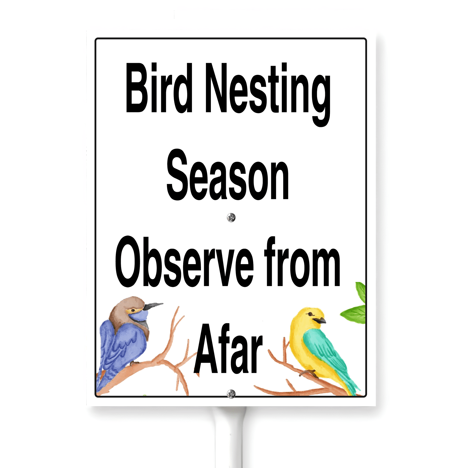 Kurmntregon Bird Sign With Stake Bird Sign For Outside Birds Nesting ...