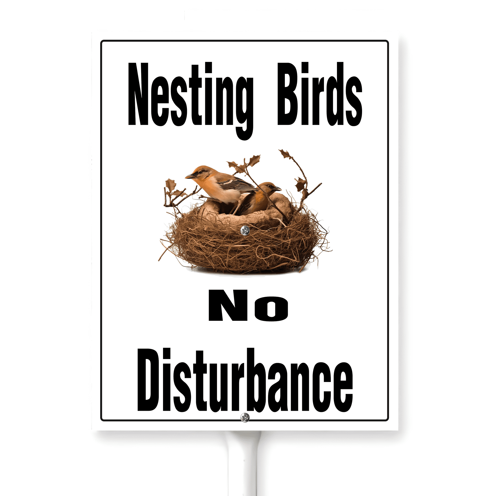 Kurmntregon Bird Sign With Stake Bird Sign For Outside Nesting birds No ...