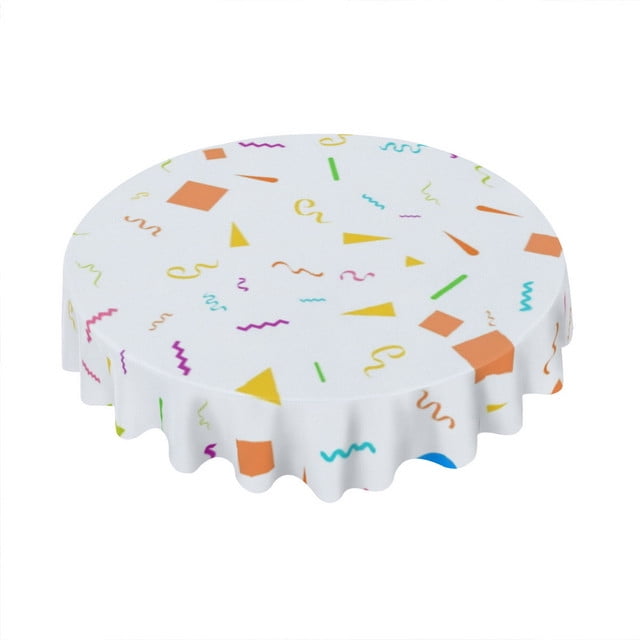 Kurmntregon Birthday Table Cloth 60inch Colorful Birthday Ribbons Party ...