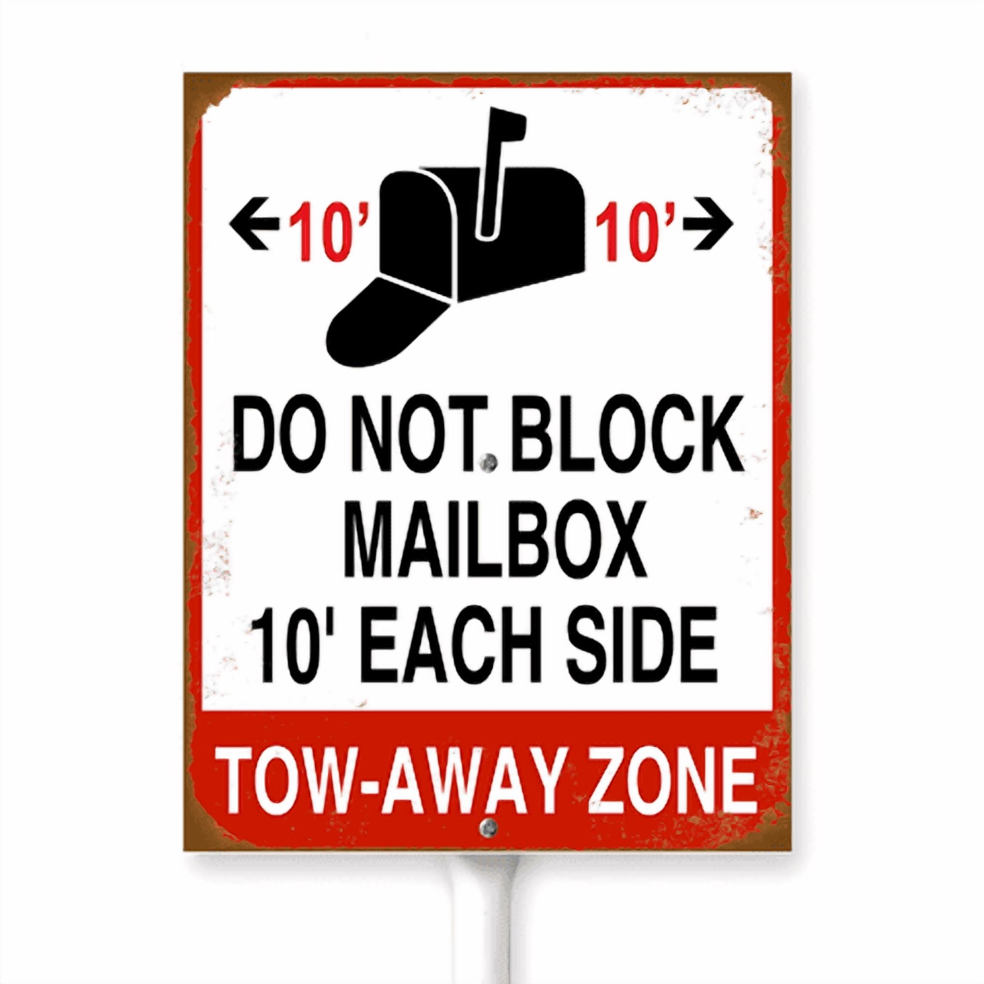 Kurmntregon Do Not Block Mailbox 10' Each Sign Sign Do Not Block ...