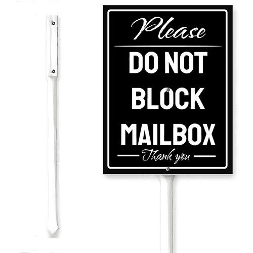 Kurmntregon Do Not Block Mailbox Yard Sign With Stake No Parking ...