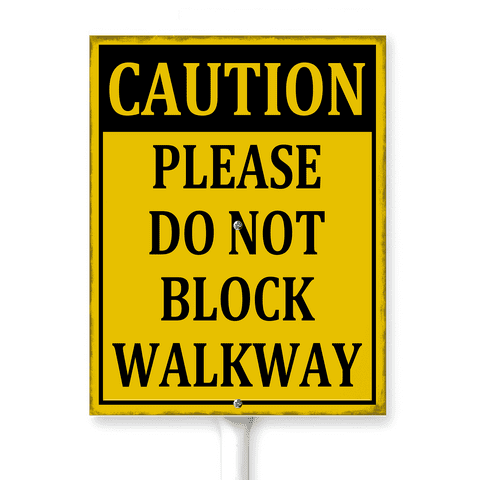 Kurmntregon Do Not Block Walkway Yard Sign With Stake No Parking ...