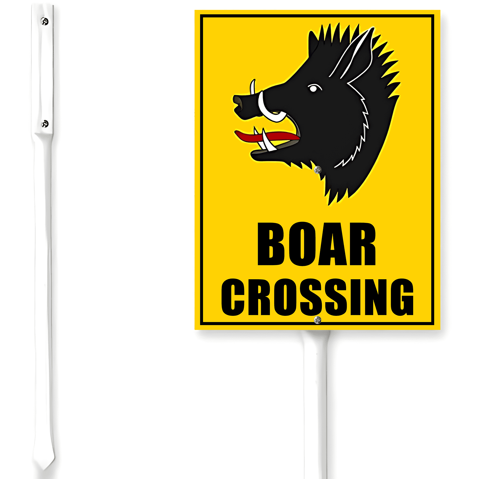 Kurmntregon Boar Crossing Sign With Stake Slow Down Sign For ...