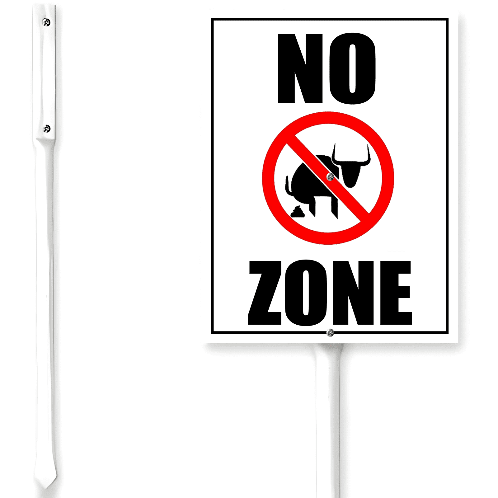 Kurmntregon No Bull Shit Sign With Stake No Pooping Sign For Yard 7X8 ...