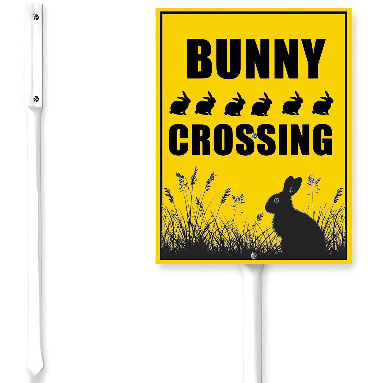 Kurmntregon Bunny Crossing Sign With Stake Slow Down Sign For ...