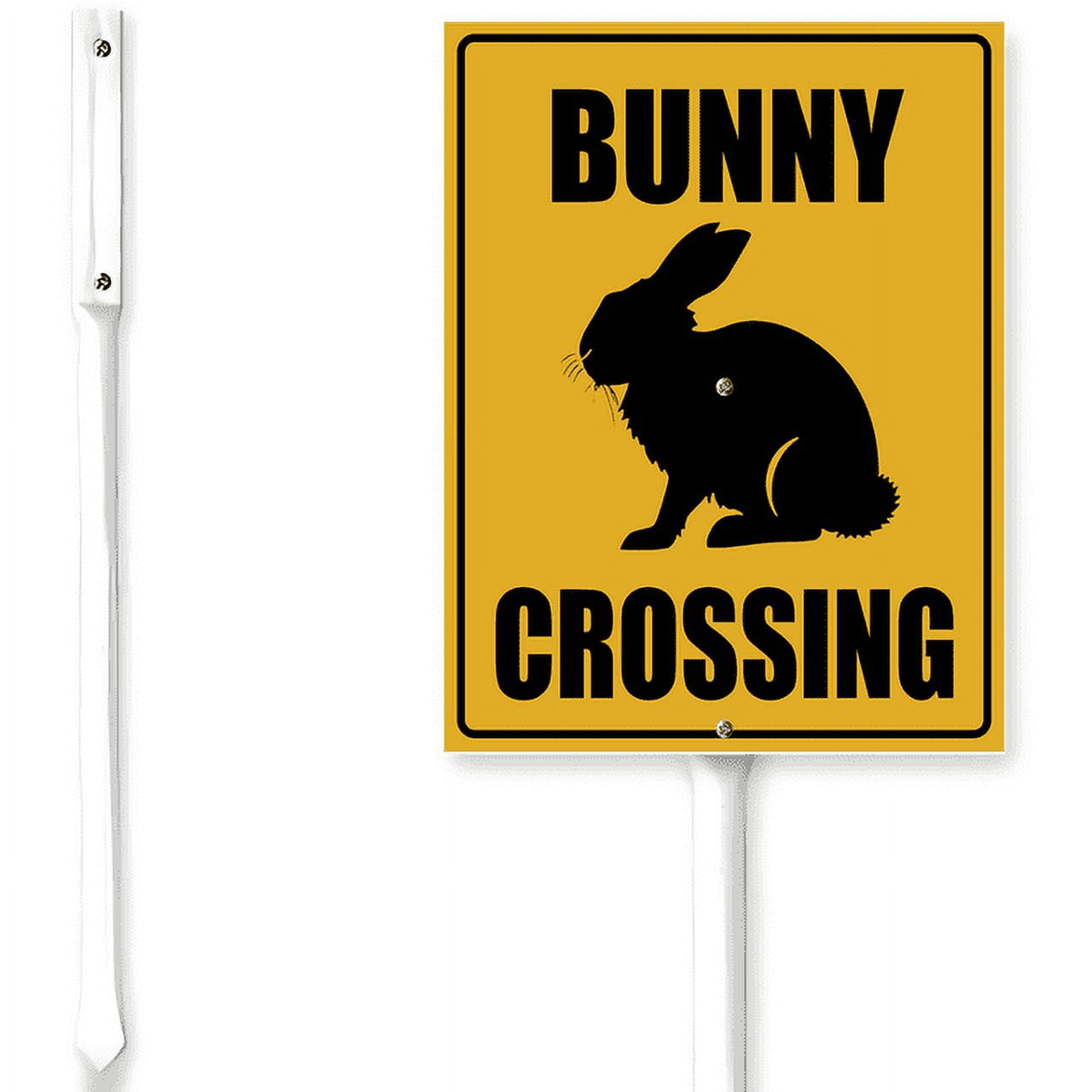 Kurmntregon Bunny Crossing Sign With Stake Bunny Crossing Yard Sign 6x4 ...