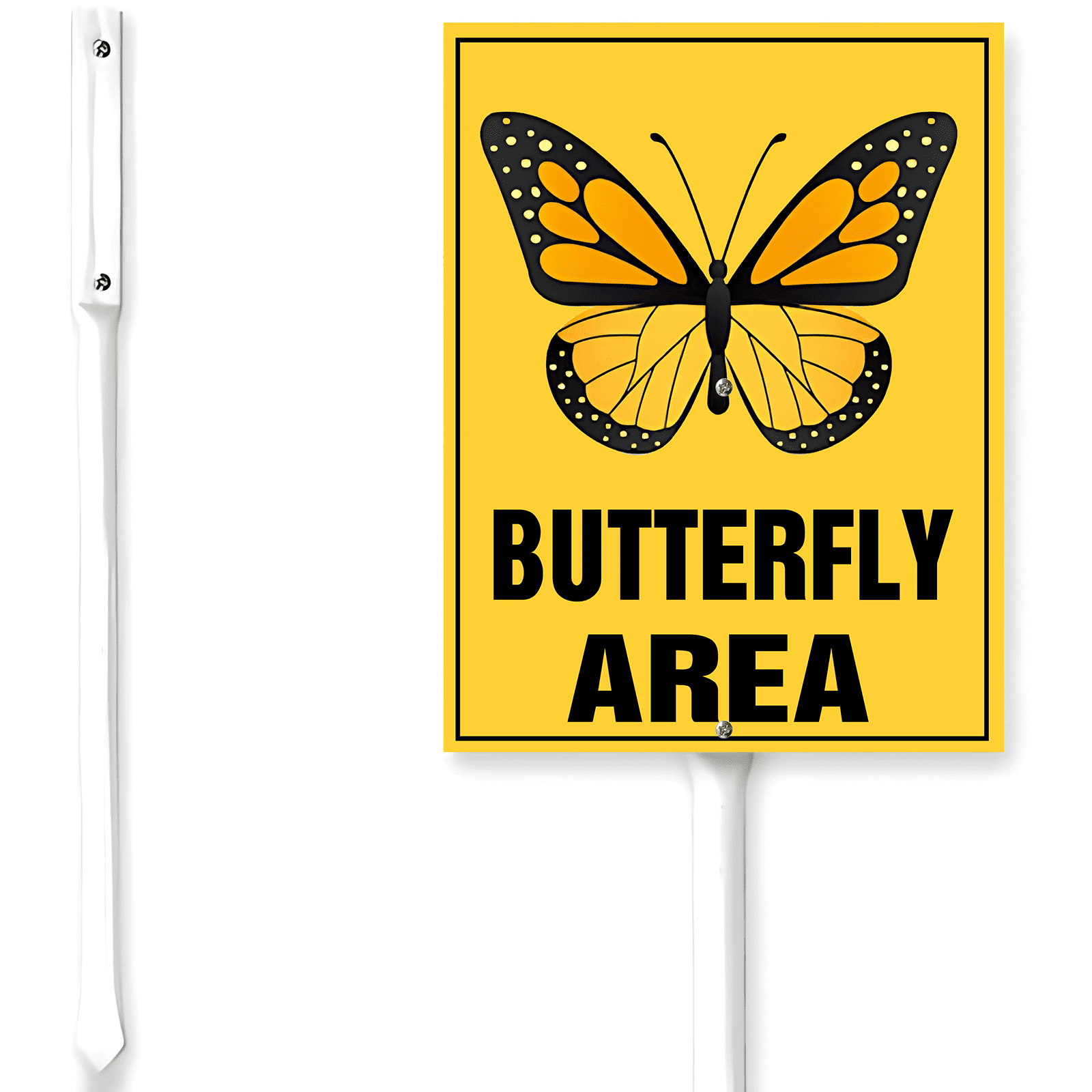 Kurmntregon Butterfly Area Sign With Stake Aluminium Sign 6x4.6inch ...