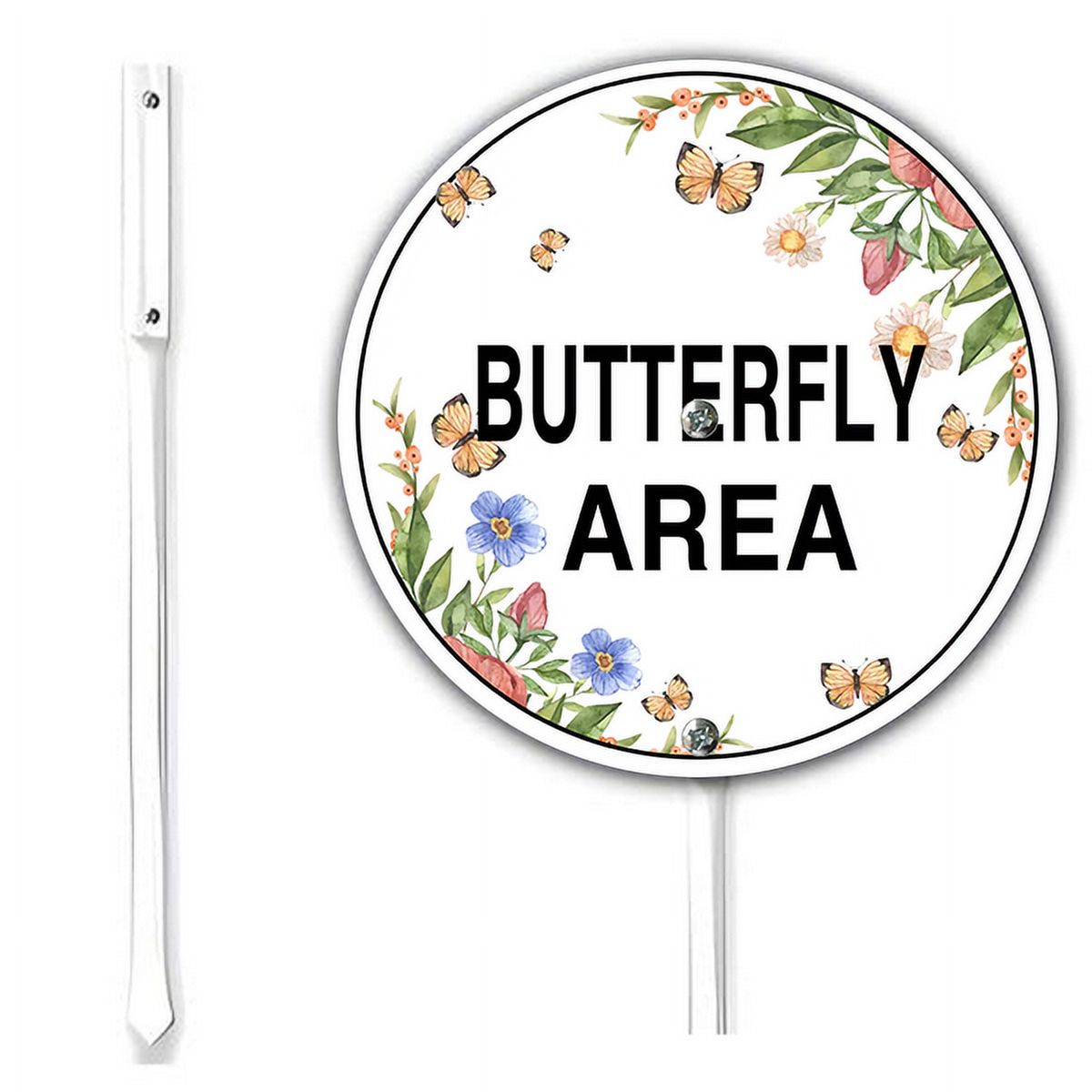 Kurmntregon Butterfly Area Yard Sign With Stake Butterfly Lawn Sign ...