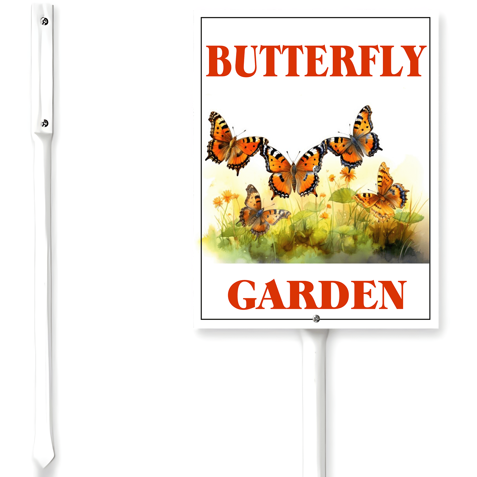 Kurmntregon Butterfly Garden Sign With Stake Aluminium Sign 7x8.8inch ...