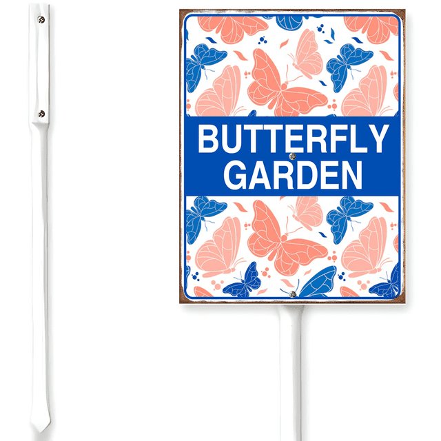 Kurmntregon Butterfly Garden Yard Sign With Stake Butterfly Crossing ...
