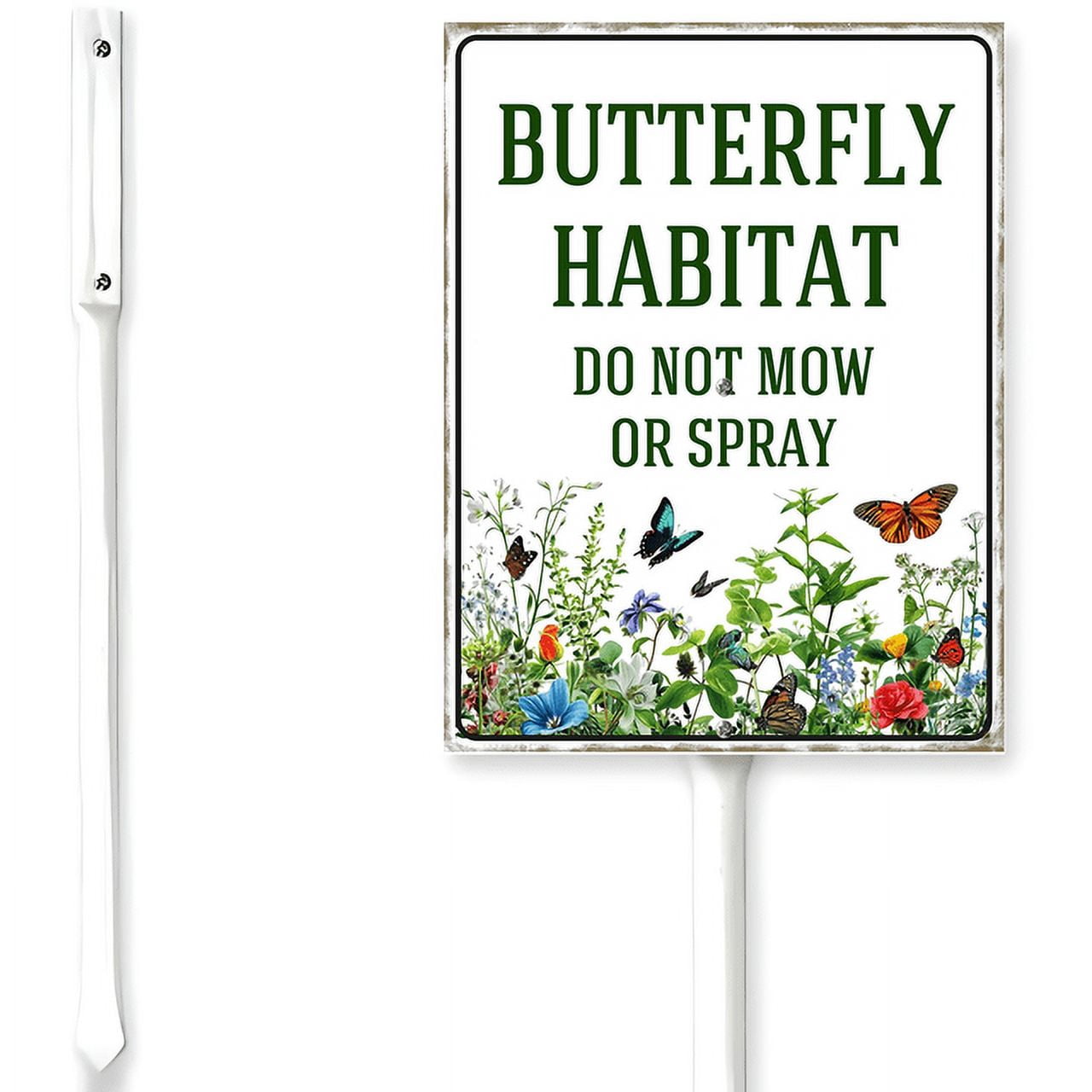 Kurmntregon Butterfly Habitat Yard Sign With Stake Do Not Mow Or Spray ...