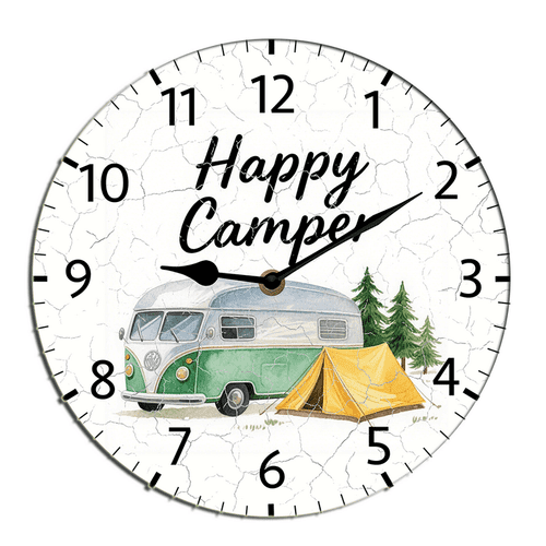 Kurmntregon Camping Wall Clock Camper Van Summer Silent Non Ticking ...