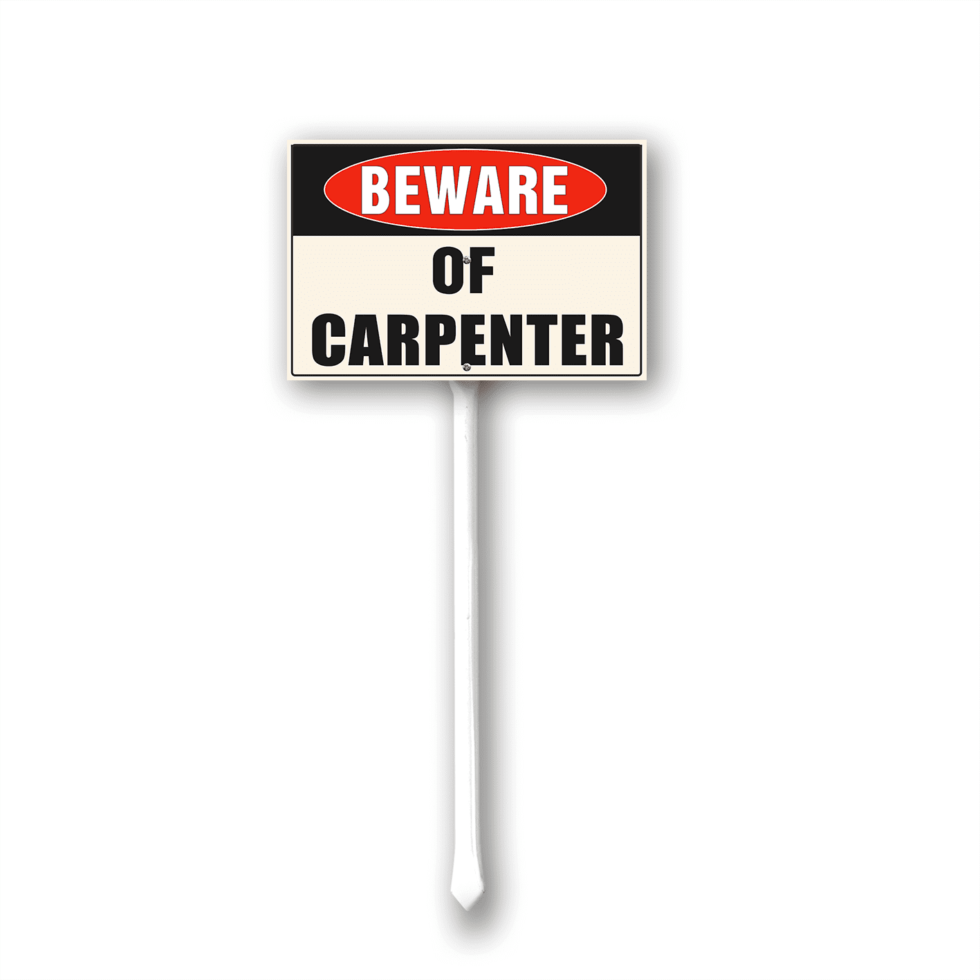 Kurmntregon Carpenter Sign With Stake Beware Of Carpenter Yard Sign ...