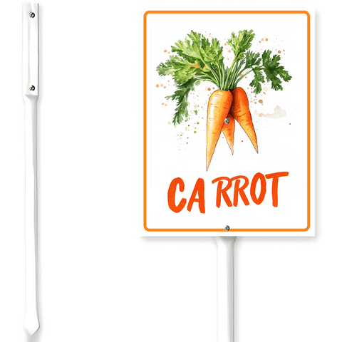 Kurmntregon Carrot Garden Sign With Stake Vegetables Fruit Plant Marker ...
