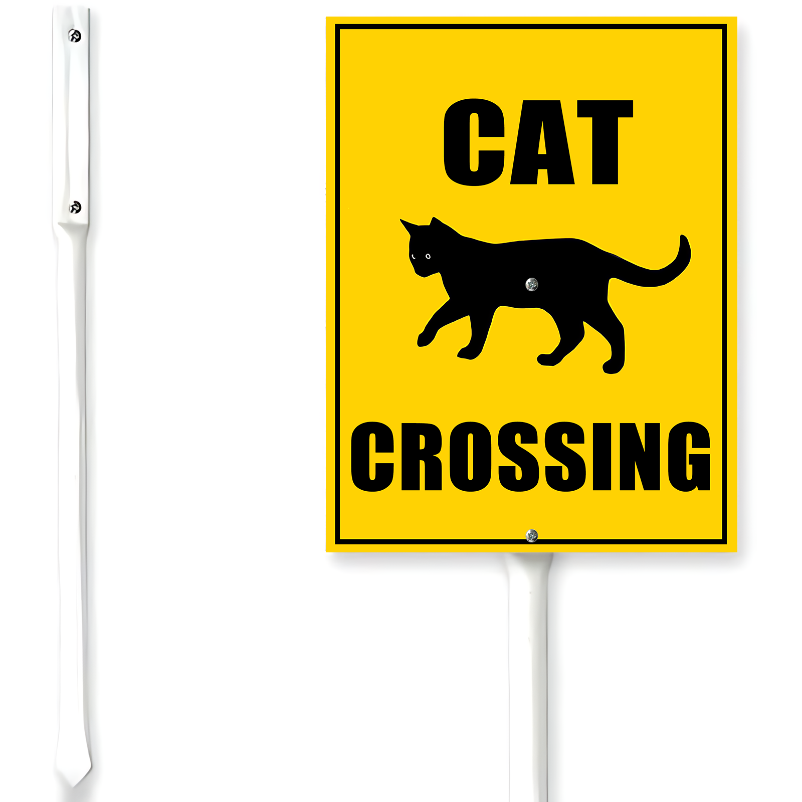 Kurmntregon Cat Crossing Sign With Stake Slow Down Sign For ...