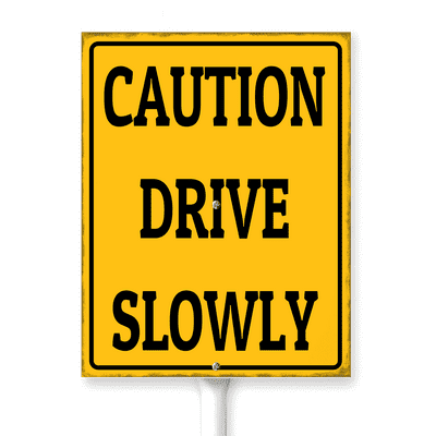 Kurmntregon Caution Drive Slowly Yard Sign With Stake Slow Down Farm ...