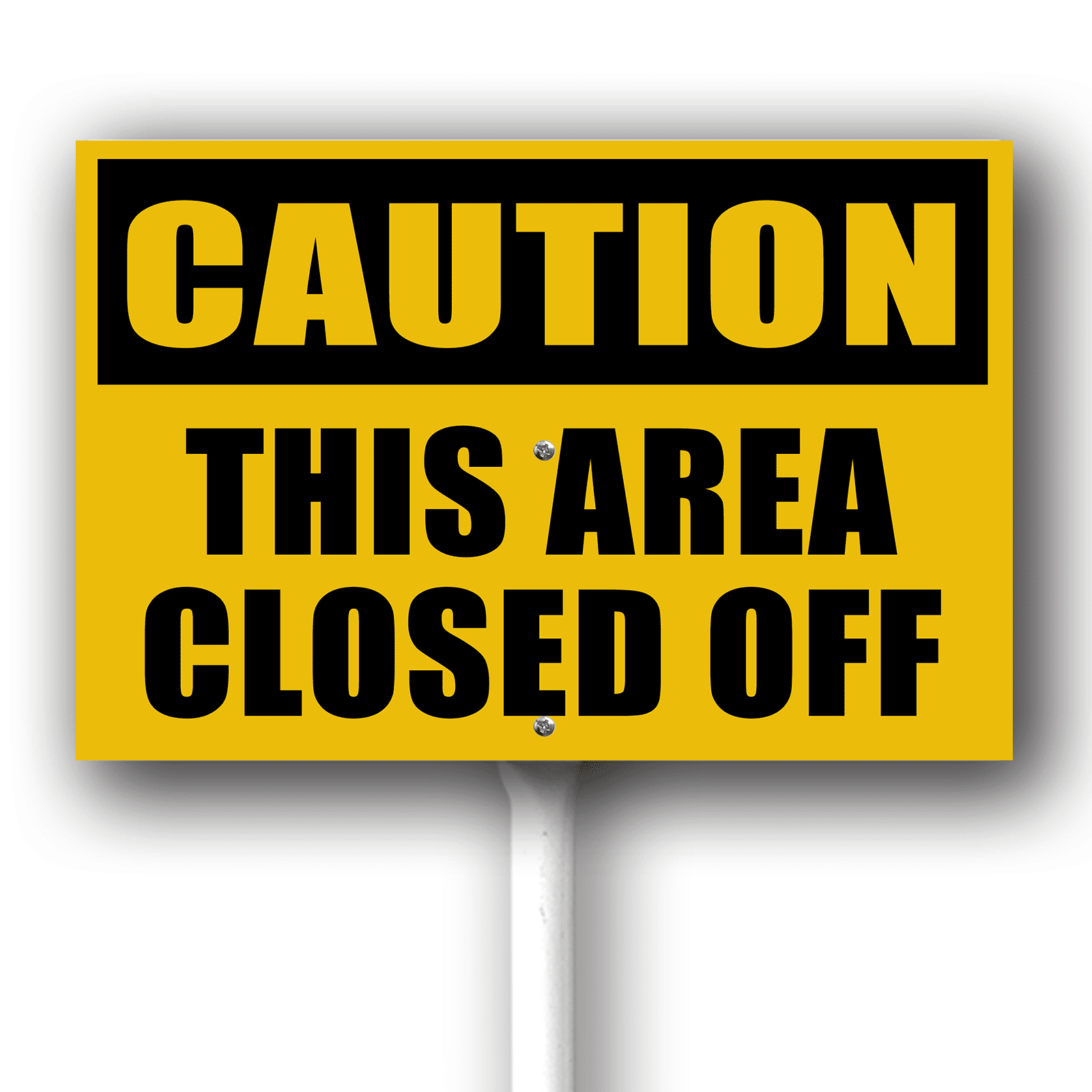 Kurmntregon Caution Sign With Stake This Area Closed Off Sign With ...