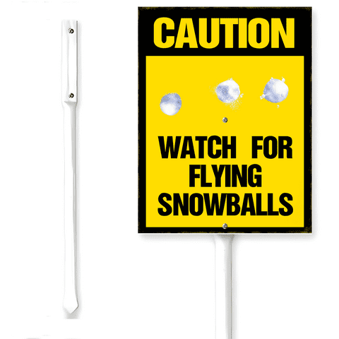 Kurmntregon Caution Watch For Flying Snowballs Aluminium Metal Sign ...