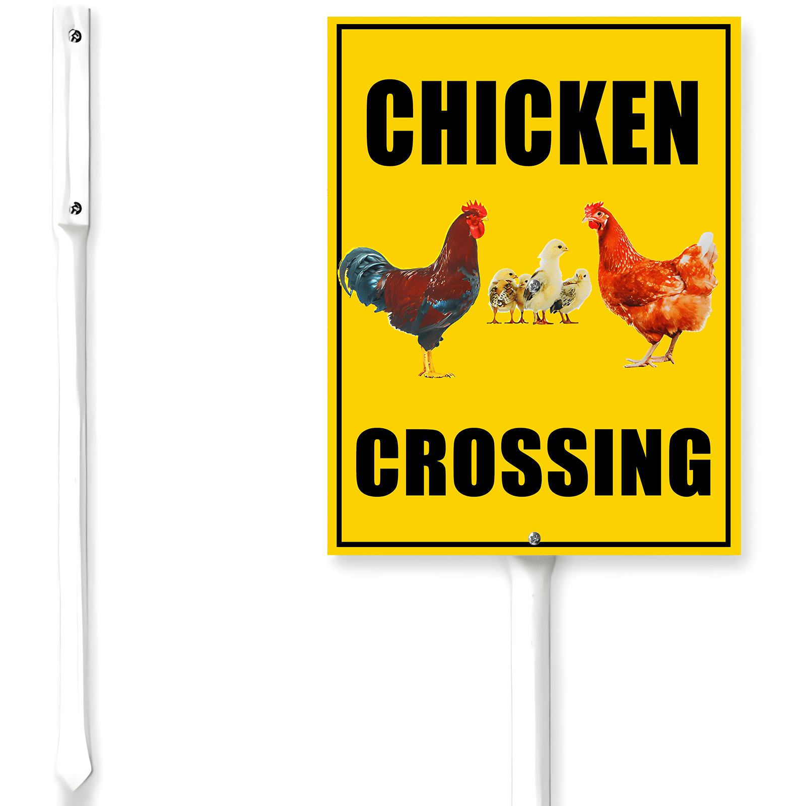 Kurmntregon Chicken Crossing Sign With Stake Slow Down Sign For ...
