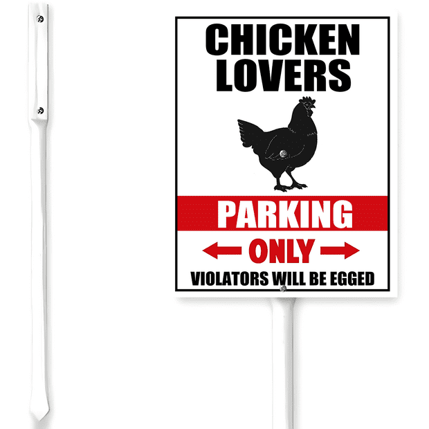 Kurmntregon Chickens Sign For Yard Chicken Lovers Parking Only Sturdy ...