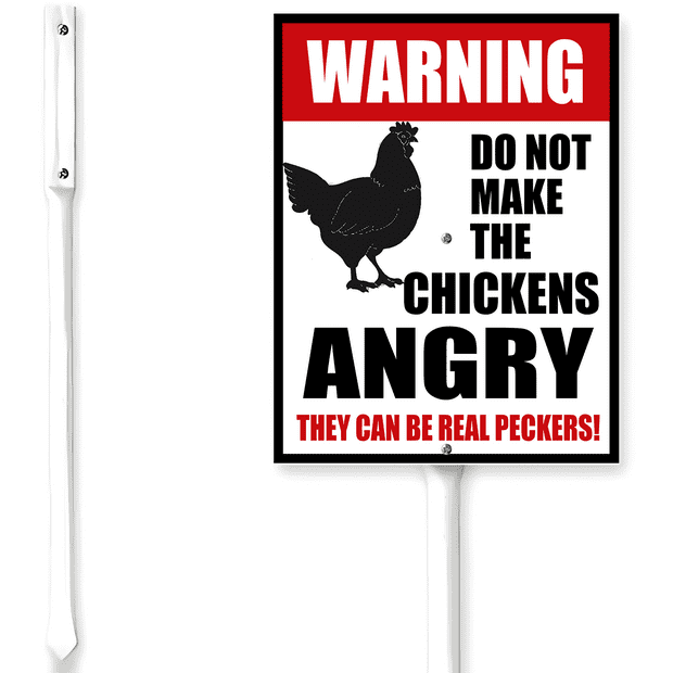 Kurmntregon Chickens Sign For Yard Do Not Make The Chickens Angry ...