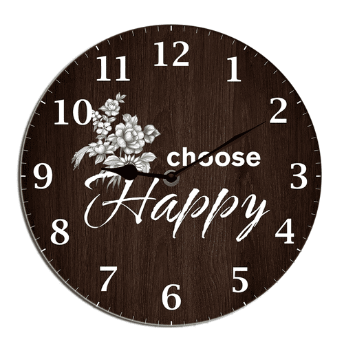 Kurmntregon Christian Wall Clock Choose Happy Religious Bible Verse ...