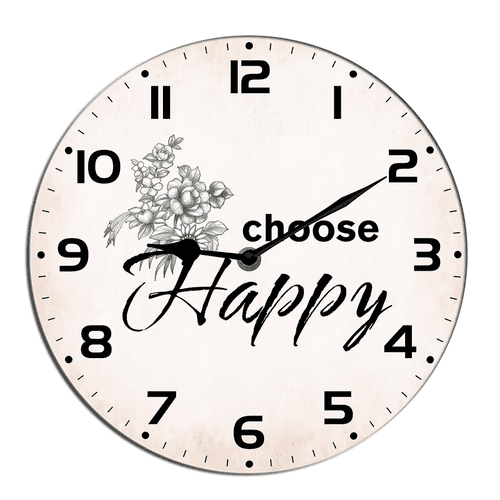 Kurmntregon Christian Wall Clock Choose Happy Religious Bible Verse ...