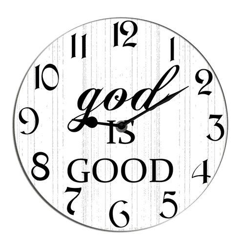 Kurmntregon Christian Wall Clock God Is Good Religious Bible Verse ...
