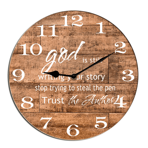 Kurmntregon Christian Wall Clock God Is Still Writing Your Story Bible ...