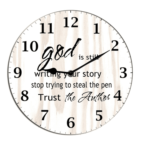 Kurmntregon Christian Wall Clock God Is Still Writing Your Story Bible ...