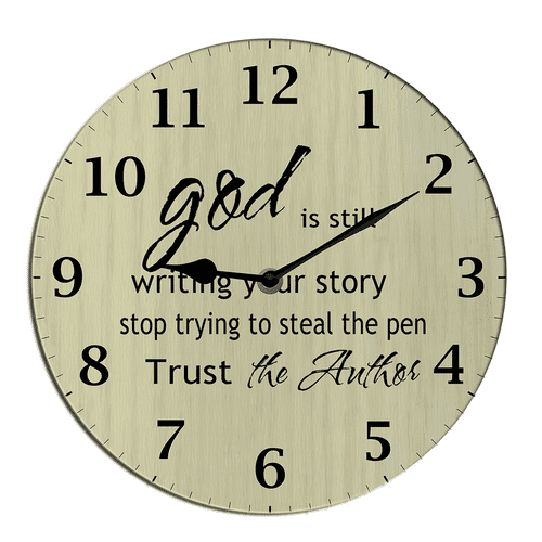 Kurmntregon Christian Wall Clock God Is Still Writing Your Story Bible ...