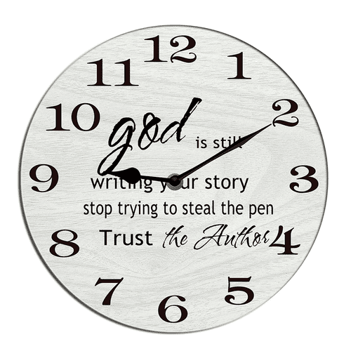 Kurmntregon Christian Wall Clock God Is Still Writing Your Story Bible ...