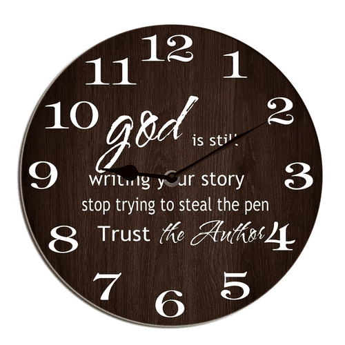 Kurmntregon Christian Wall Clock God Is Still Writing Your Story Bible ...