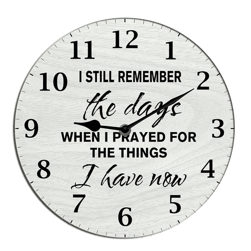 Kurmntregon Christian Wall Clock I Still Remember The Days Religious ...