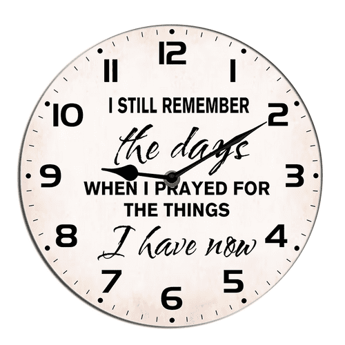 Kurmntregon Christian Wall Clock I Still Remember The Days Religious ...