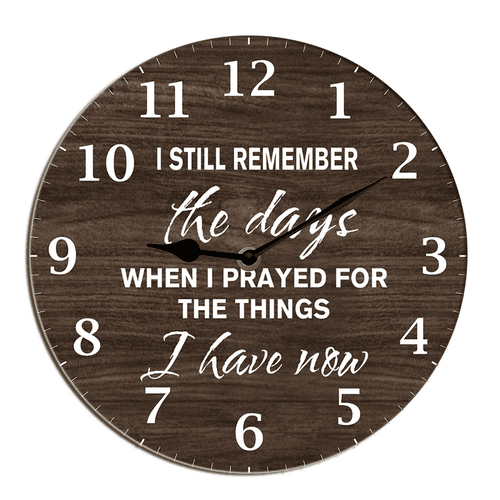 Kurmntregon Christian Wall Clock I Still Remember The Days Religious ...