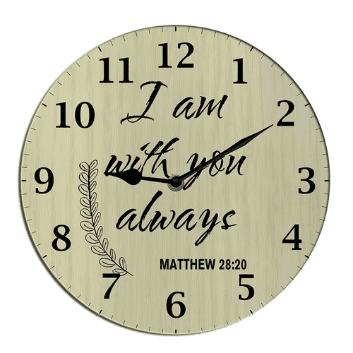 Kurmntregon Christian Wall Clock I Am Will Your Always Bible Verse ...