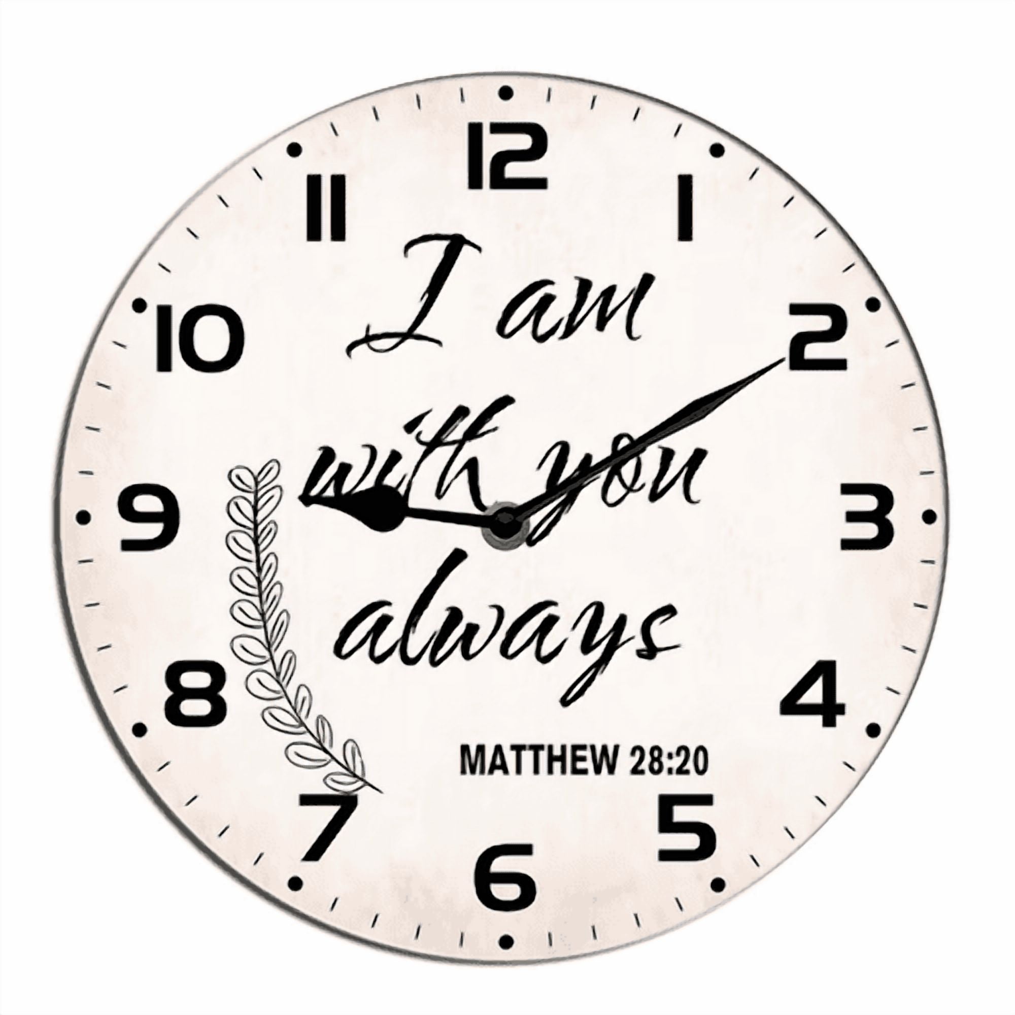 Kurmntregon Christian Wall Clock I Am Will Your Always Bible Verse ...