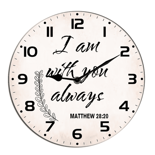 Kurmntregon Christian Wall Clock I Am Will Your Always Bible Verse ...