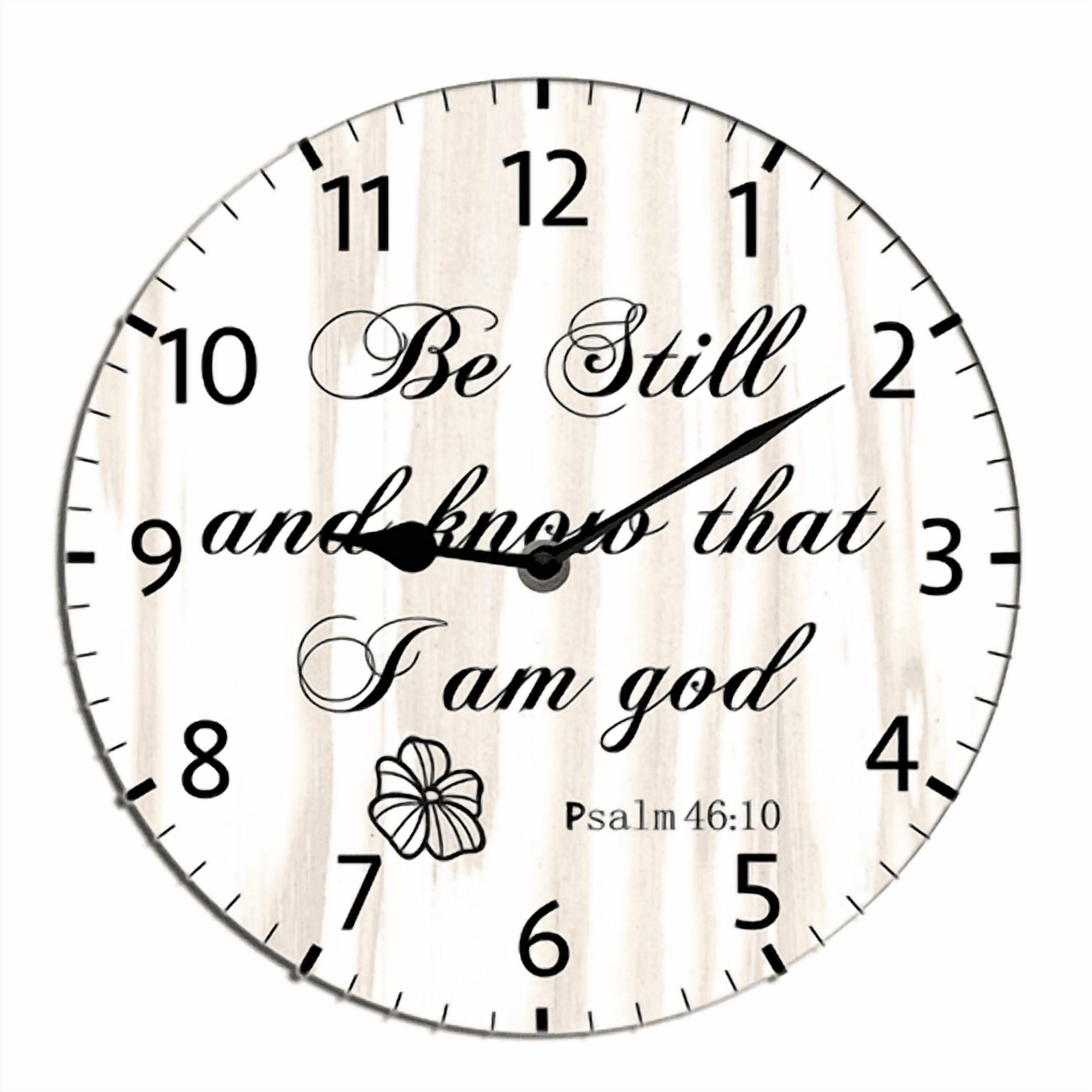 Kurmntregon Christian Wall Clock Be Still And Know That i Am God ...