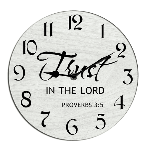 Kurmntregon Christian Wall Clock Trust In The Lord Bible Verse Jesus ...