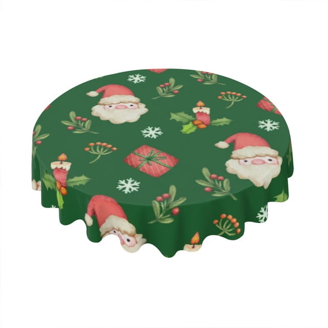 Kurmntregon Christmas Table Cover Vintage Santa Presents Christmas ...