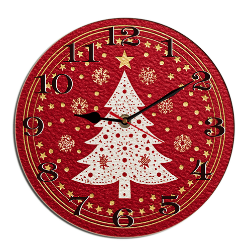 Kurmntregon Christmas Tree Wall Clock Xmas Candy Trees Present Holiday ...