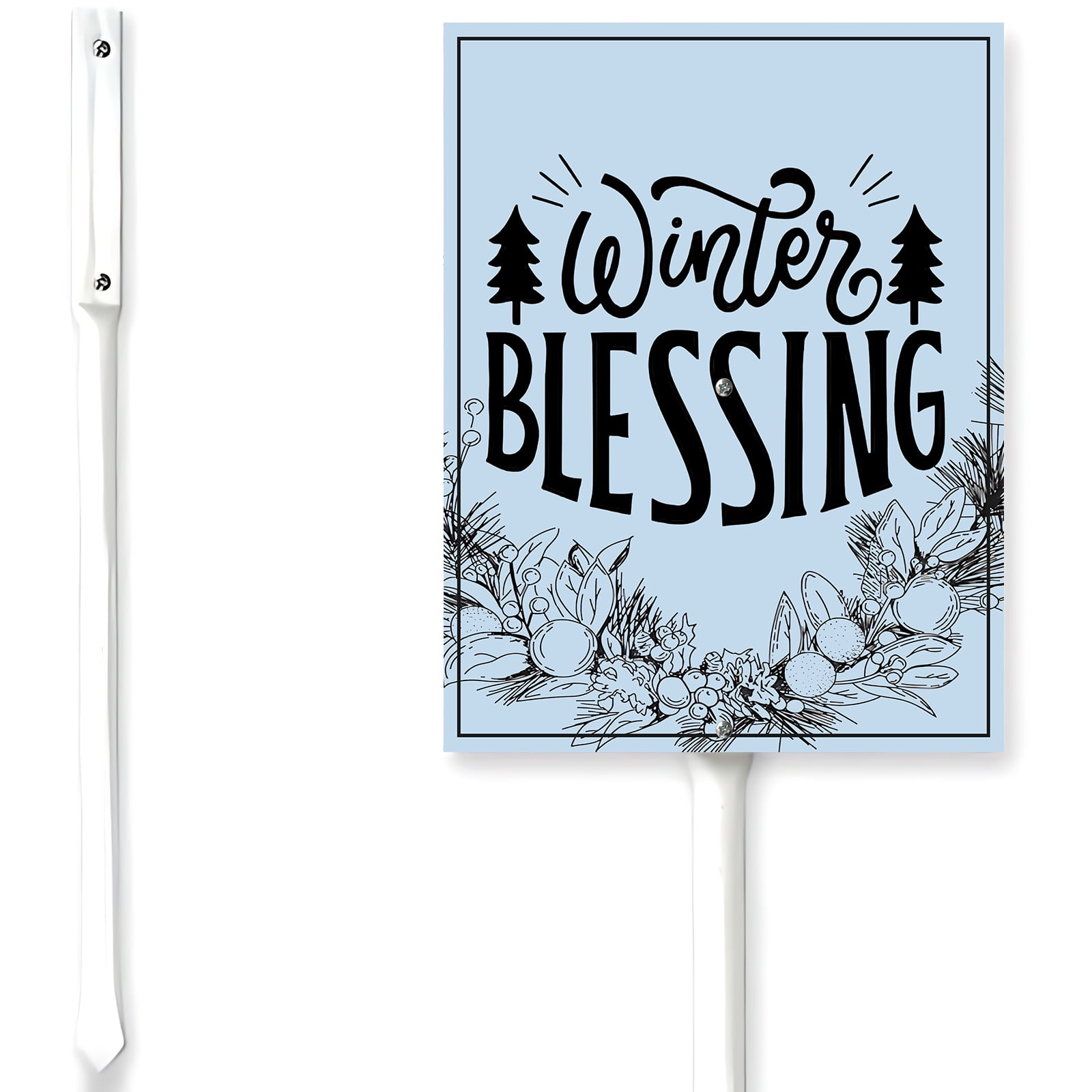 Kurmntregon Christmas Yard Sign With Stake Happy Holiday Aluminum Metal ...