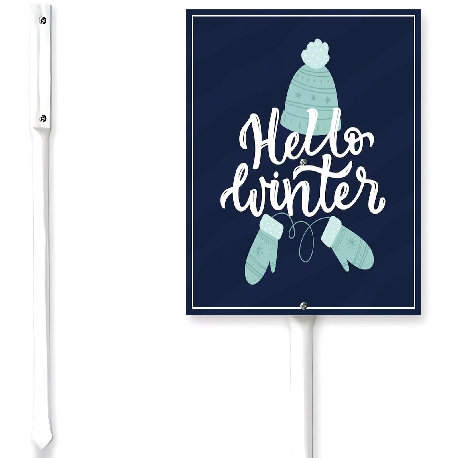 Kurmntregon Christmas Yard Sign With Stake Let It Snow Aluminum Metal ...