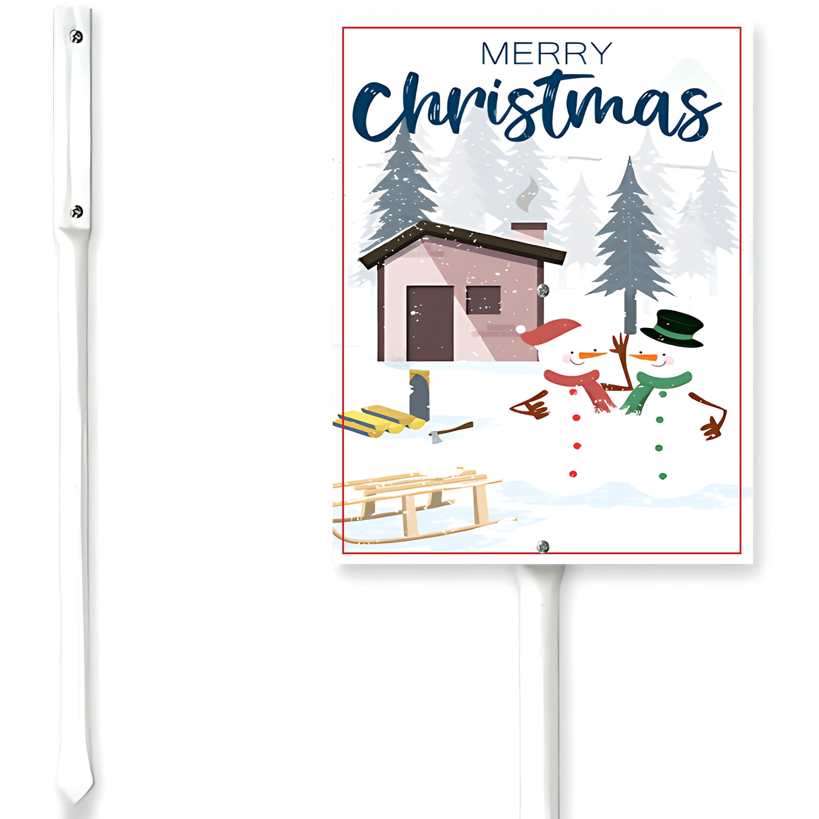 Kurmntregon Christmas Yard Sign With Stake Merry Xmas Yard Sign ...