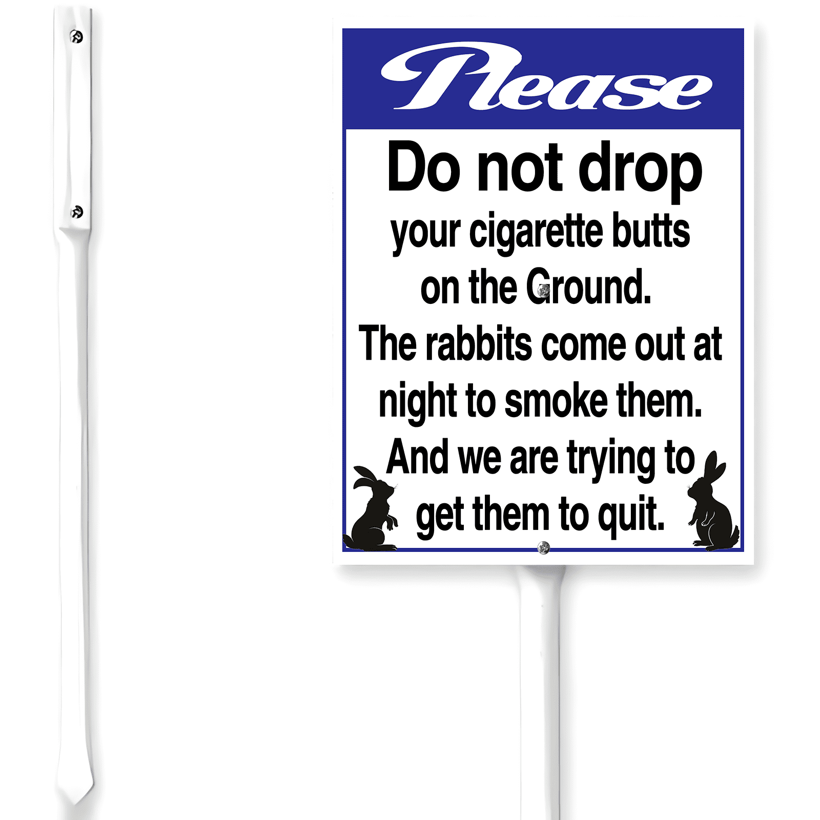 Kurmntregon No Cigarette Butts Signs With Stake No Butts Lawn Yard Sign ...