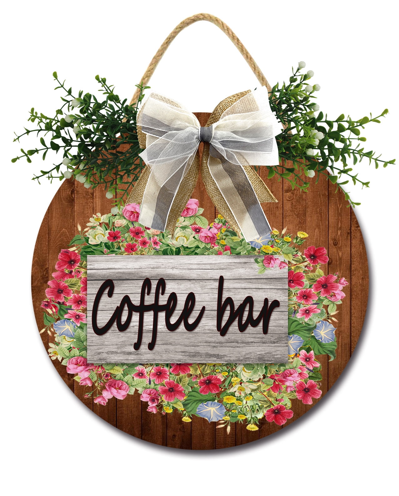 Kurmntregon Coffee Bar Sign Coffee And Tea Sign Coffee Bar Decor Front ...