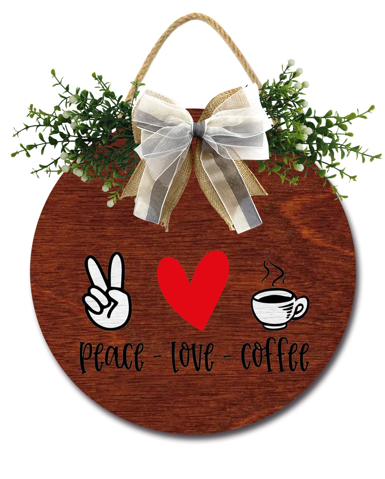 Kurmntregon Coffee Bar Sign Coffee Signs For Coffee Bar Peace Love ...