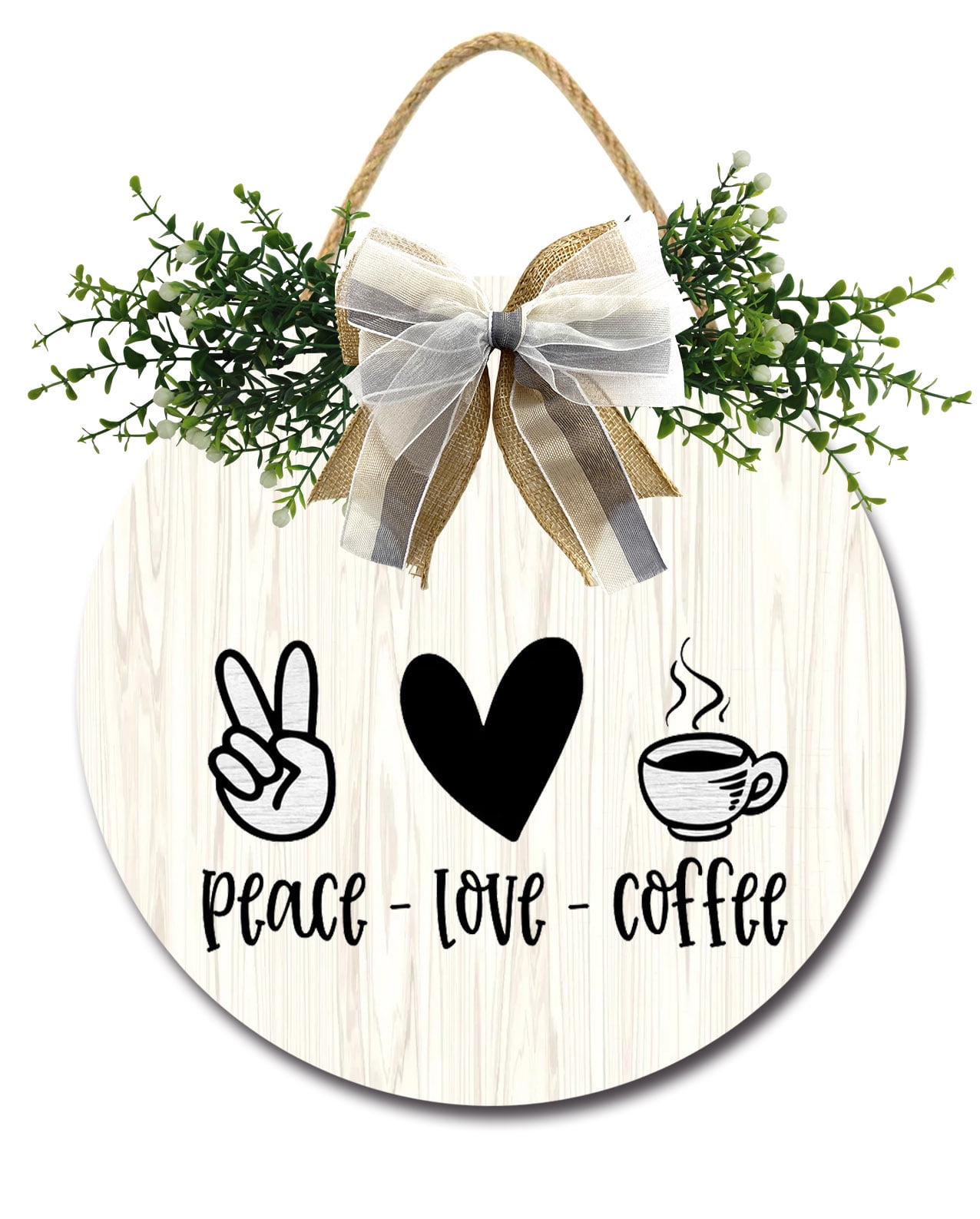 Kurmntregon Coffee Bar Sign Coffee Signs For Coffee Bar Peace Love ...